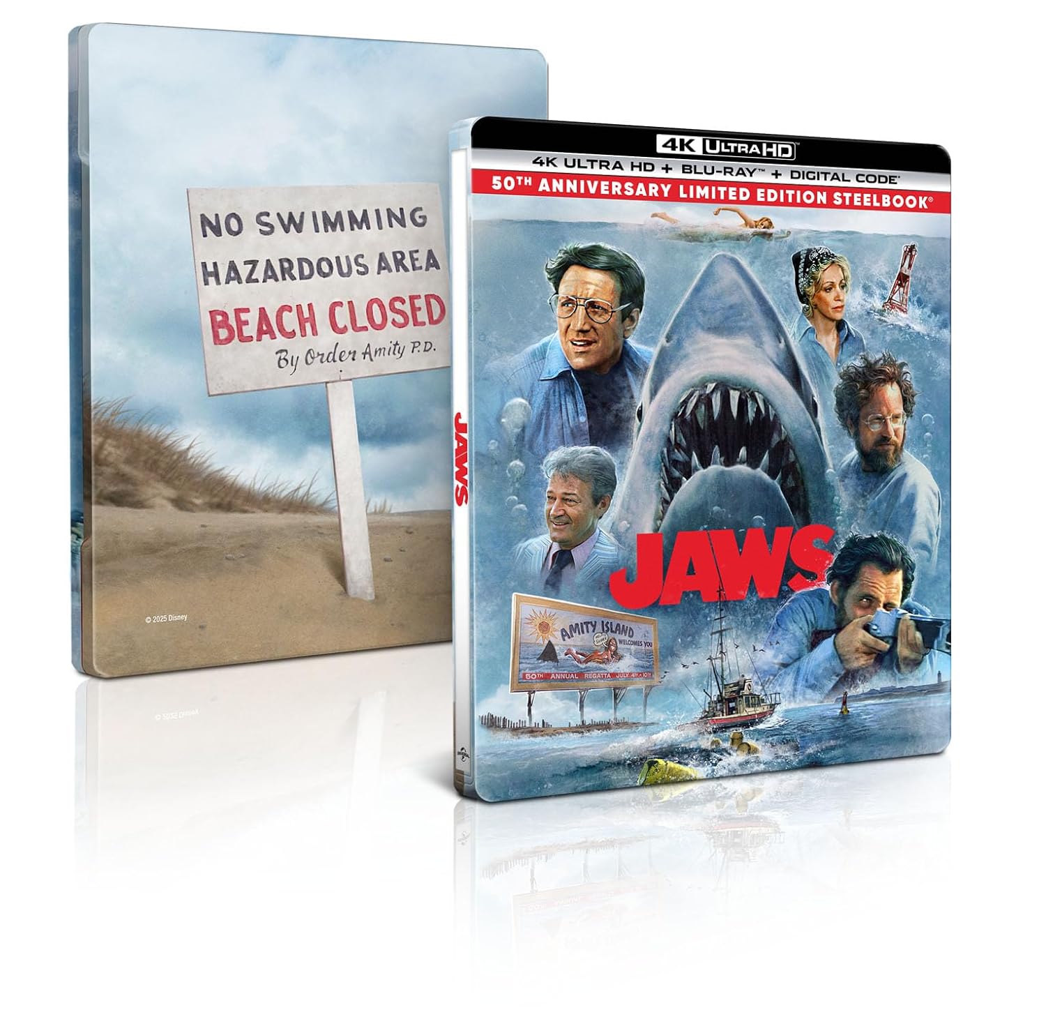 Jaws 50th Anniversary Limited Edition Steelbook 4K Ultra HD + Blu-ray + Digital | HeadStark